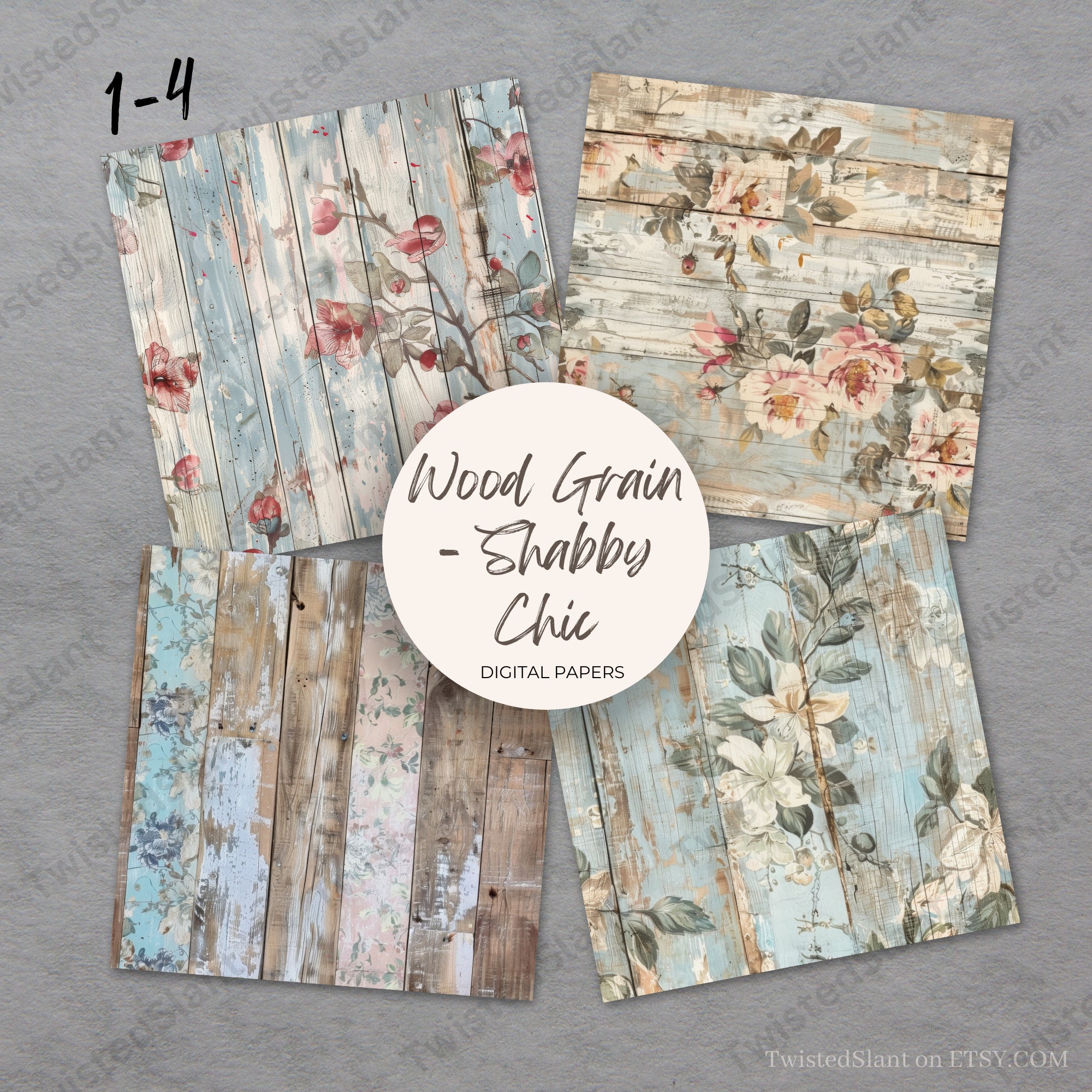Wood Grain Planks Digital Paper INSTANT DOWNLOAD Wood Grain Paper Wood ...