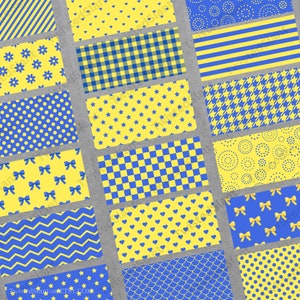 Royal Blue and Yellow Digital Paper | INSTANT DOWNLOAD | Seamless ...