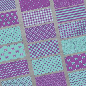 Purple Turquoise Digital Paper | INSTANT DOWNLOAD | Seamless Geometric ...