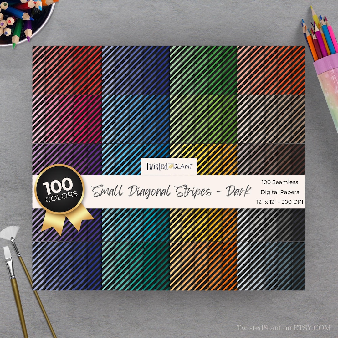 Diagonal Stripes Digital Paper | INSTANT DOWNLOAD | Striped Background ...