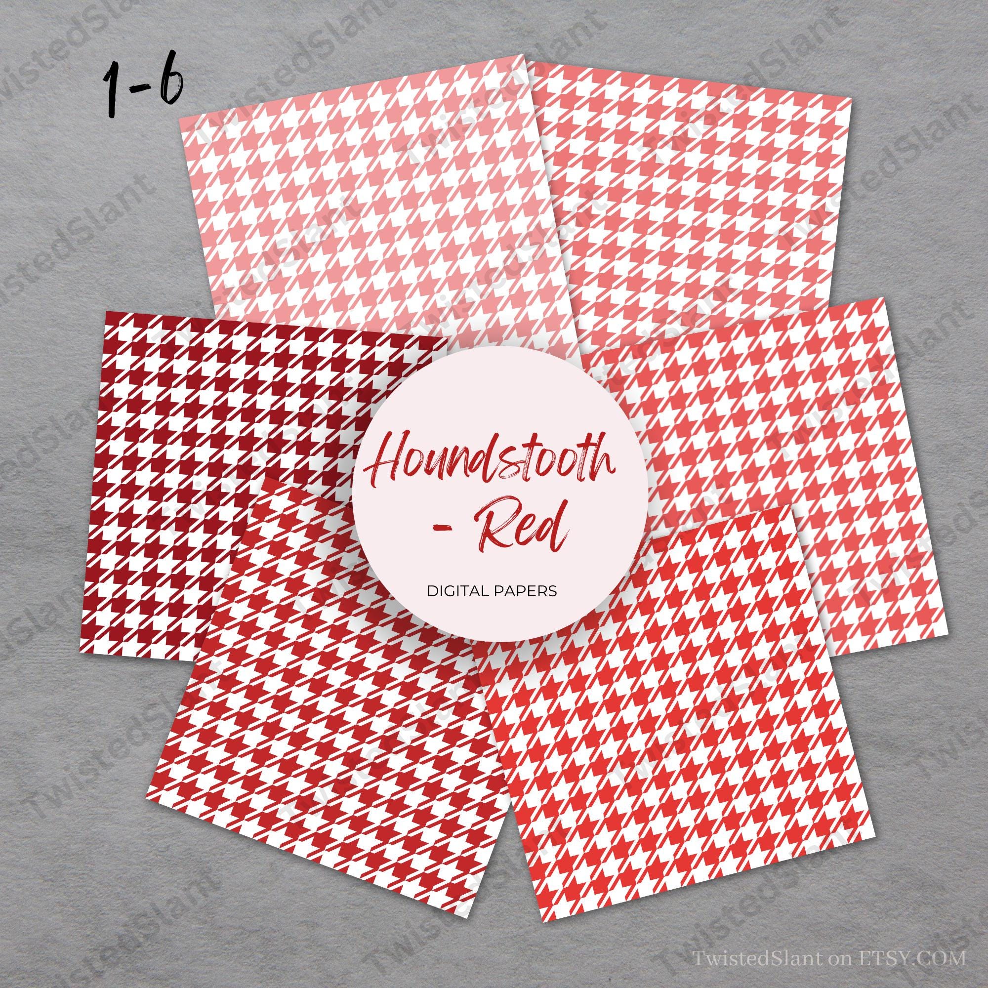 Houndstooth Digital Paper | INSTANT DOWNLOAD | Houndstooth Pattern ...