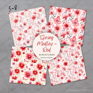 Spring Floral Medley Digital Paper | INSTANT DOWNLOAD | Watercolor ...