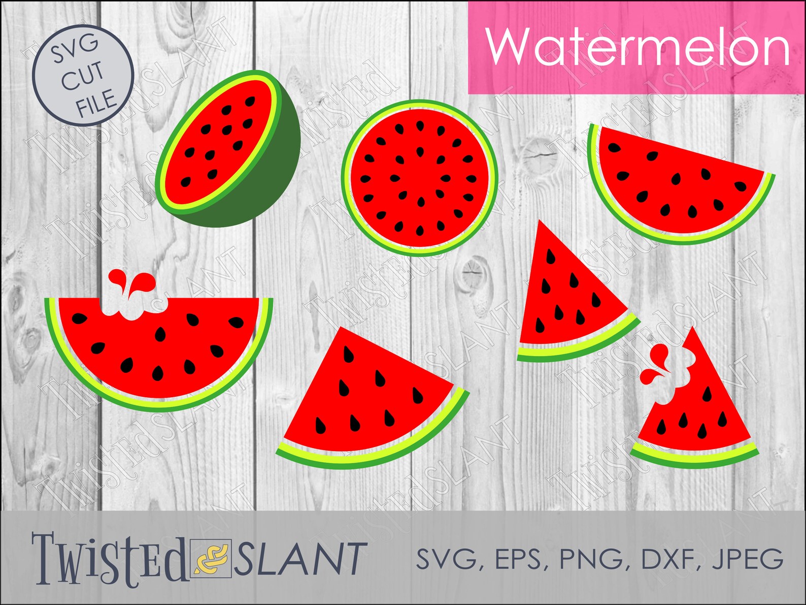 Watermelon Svg Watermelon Clipart Fruit Svg Watermelon - Etsy