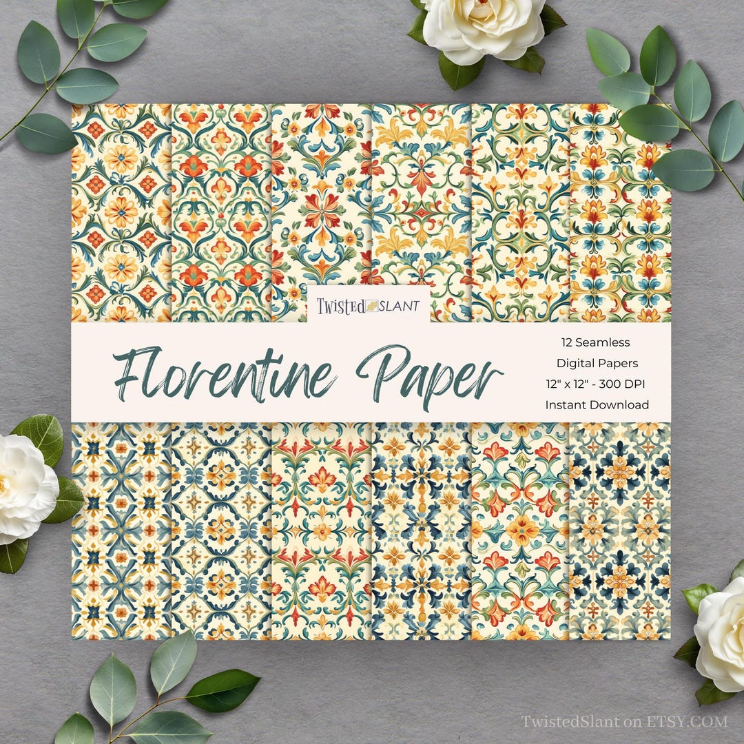 Florentine Paper Digital | INSTANT DOWNLOAD | Italian Florentine ...