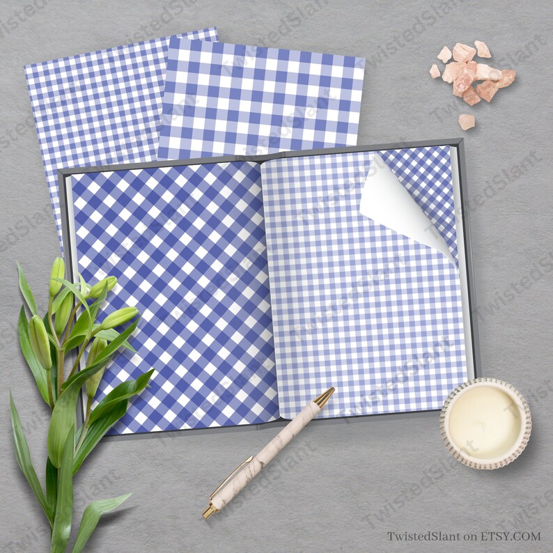 Gingham Digital Paper Pack | INSTANT DOWNLOAD | Gingham Pattern ...