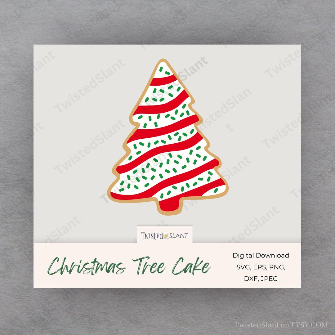 Christmas Tree Cake Svg | INSTANT DOWNLOAD | Christmas Tree Clipart ...