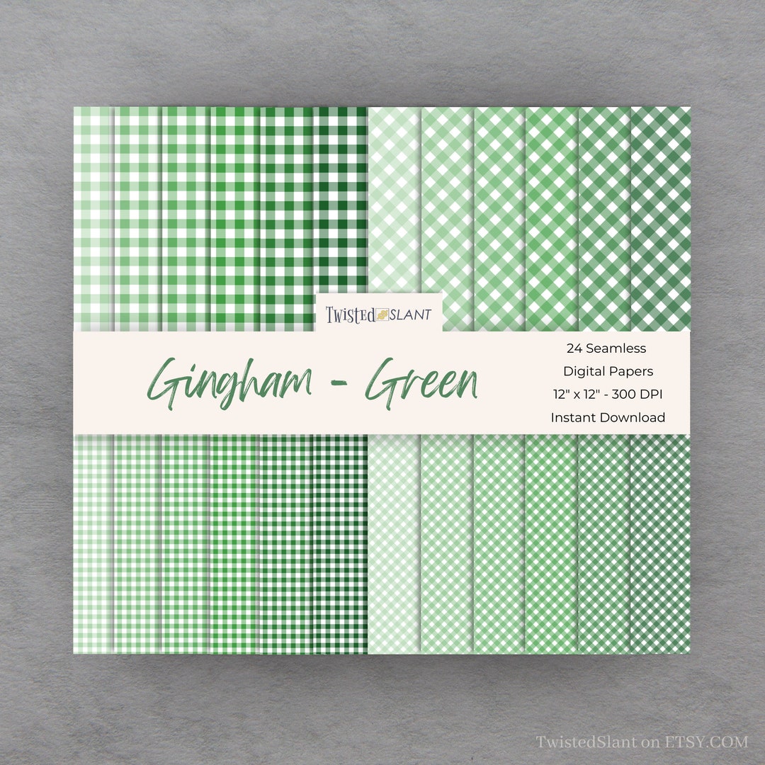 Gingham Digital Paper Pack | INSTANT DOWNLOAD | Gingham Pattern ...