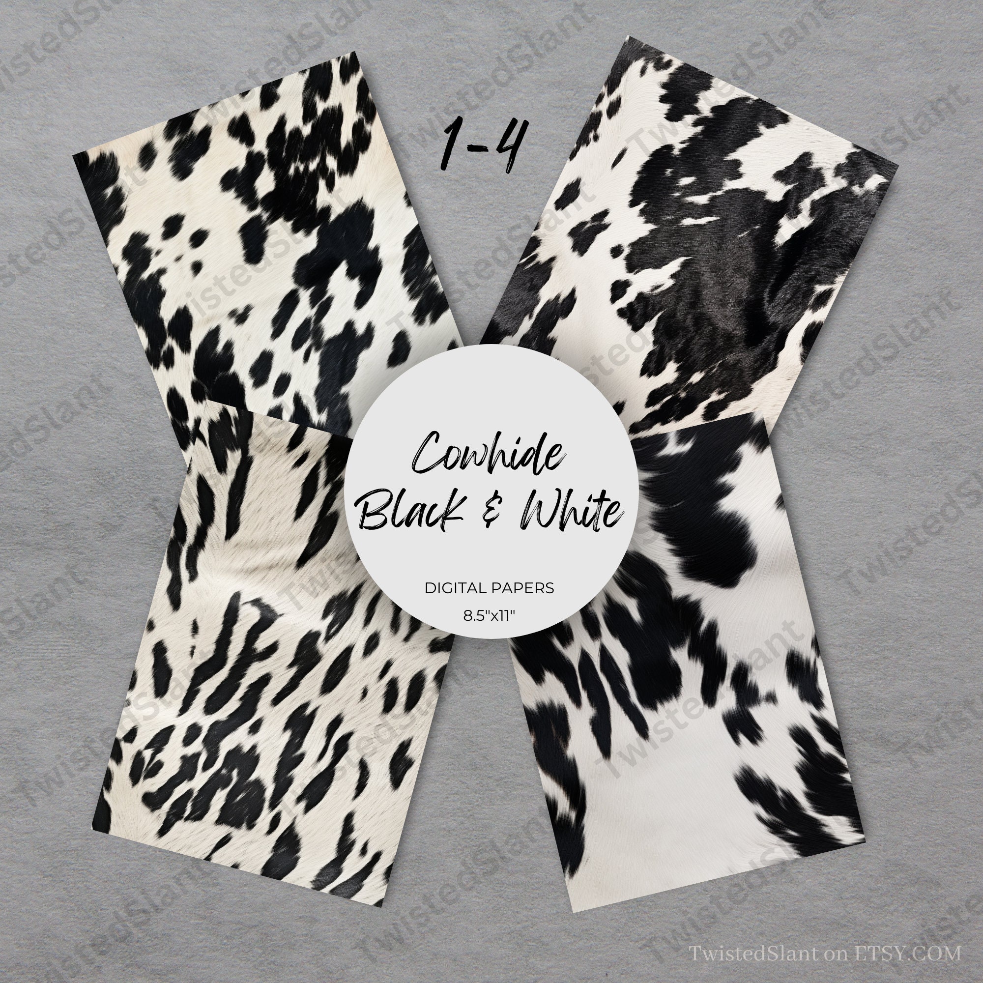 Cowhide Background Digital Paper INSTANT DOWNLOAD Cowhide Digital Paper ...