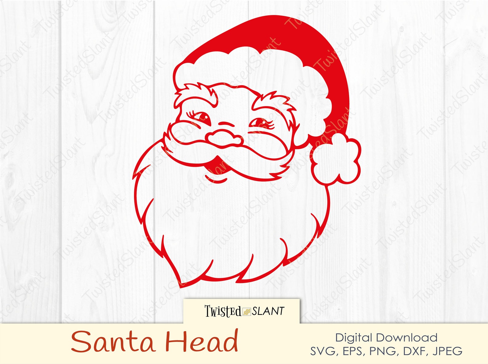 Santa Claus Svg, Santa Claus Clipart, Santa Head Svg, Santa Claus Head ...
