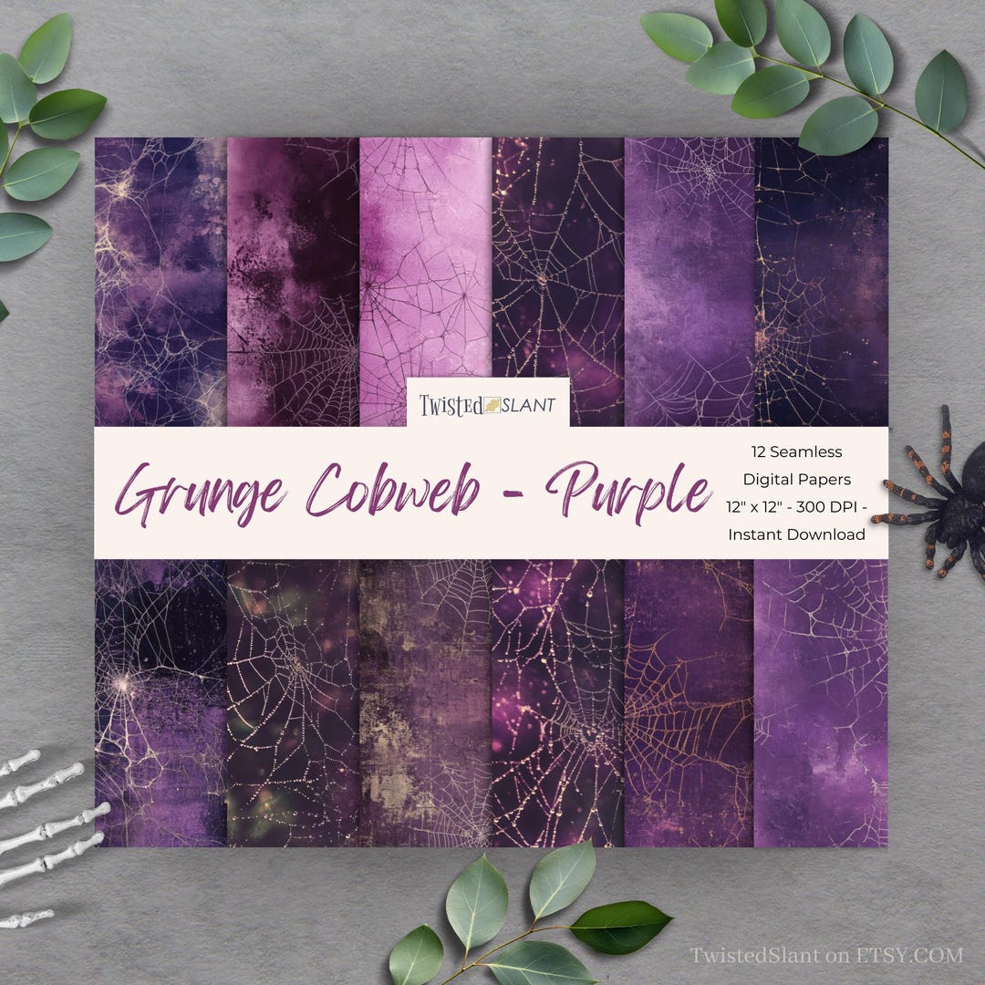 Digital Paper Cobwebs | INSTANT DOWNLOAD | Cobwebs | Seamless Paper ...