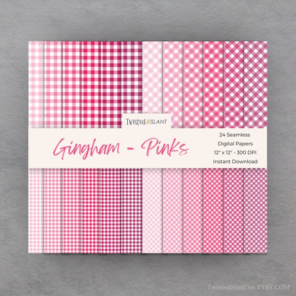 Pink Gingham - Etsy