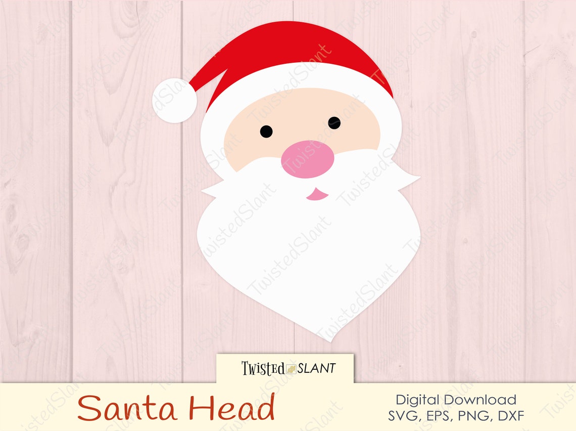 Santa Claus Svg Santa Claus Clipart Santa Head Svg Santa - Etsy