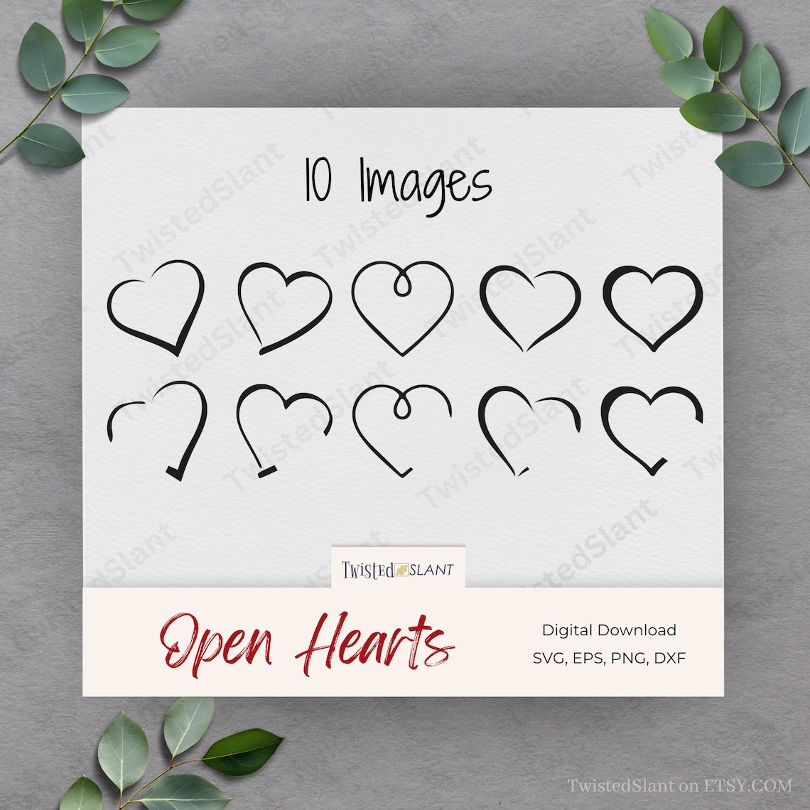 Open Heart Svg, Heart SVG, Heart DXF, Valentine Heart Cut File ...