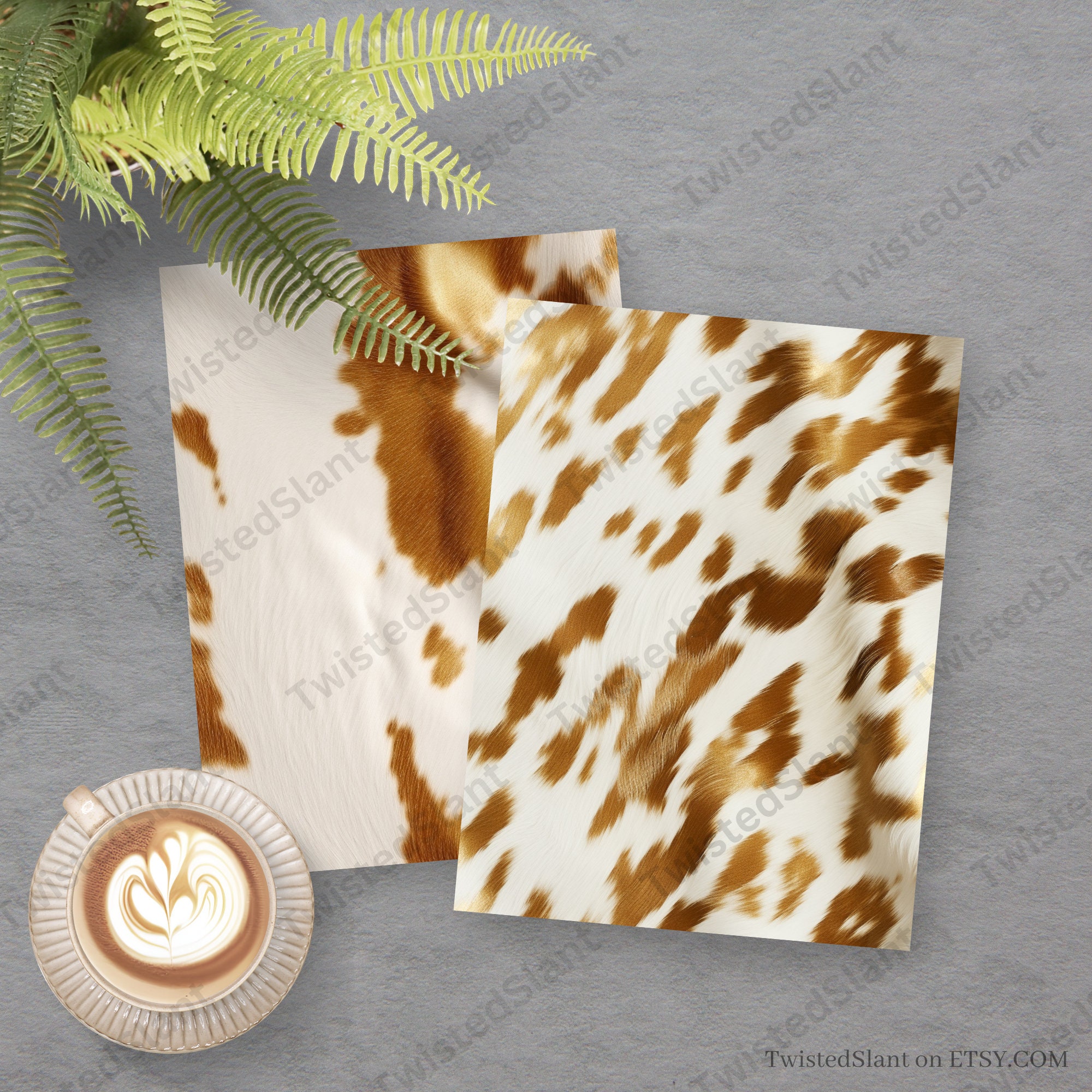 Cowhide Background Digital Paper | INSTANT DOWNLOAD | Western Digital ...