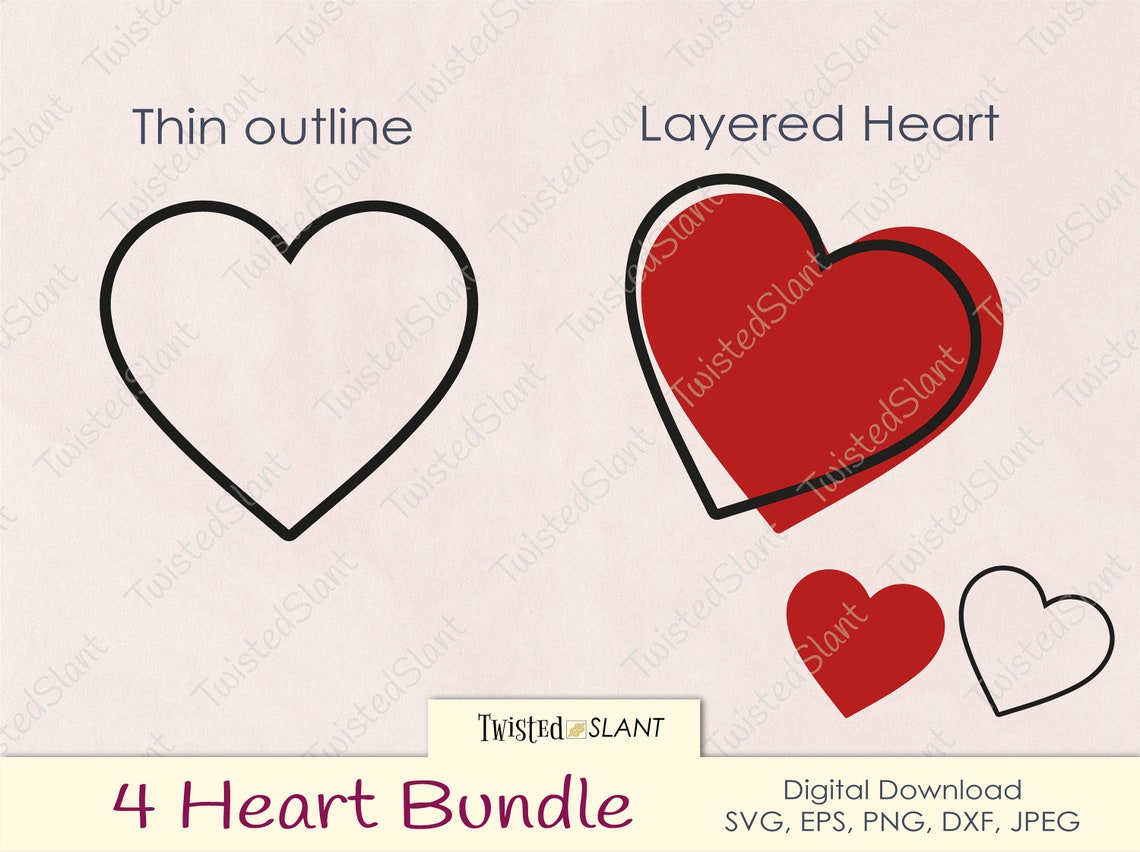 Heart Svg Bundle Open Heart Svg Loveheart Heart SVG Heart - Etsy