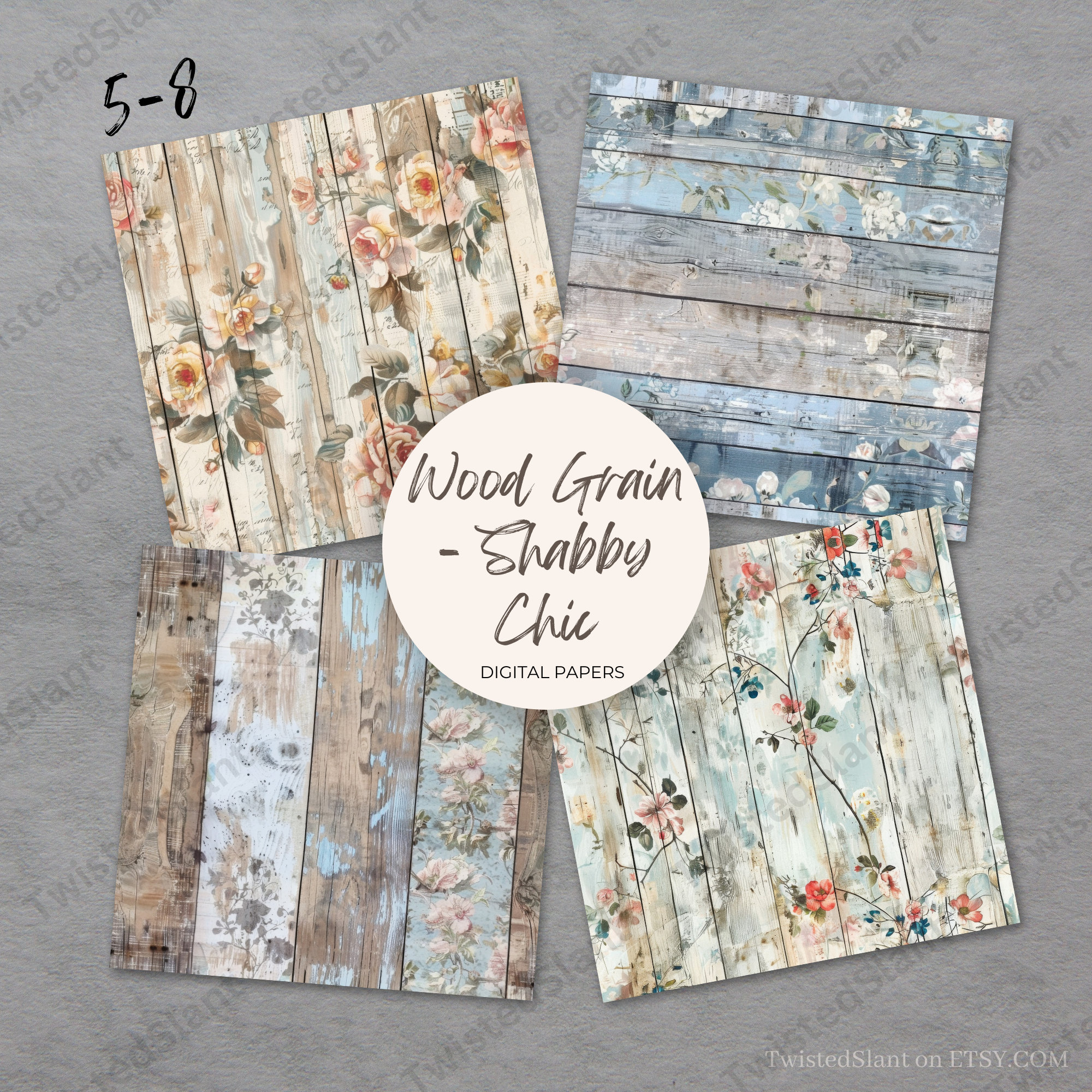 Wood Grain Planks Digital Paper INSTANT DOWNLOAD Wood Grain Paper Wood ...