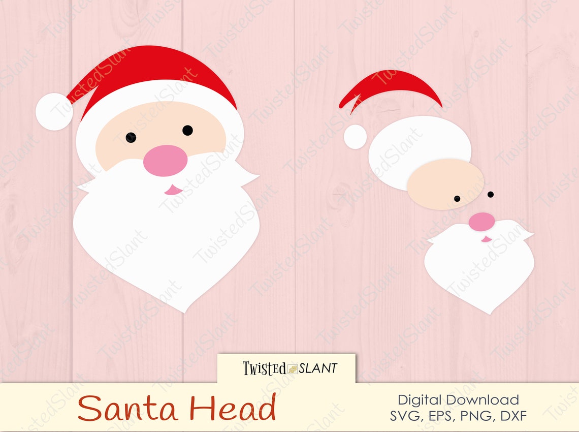 Santa Claus Svg Santa Claus Clipart Santa Head Svg Santa - Etsy