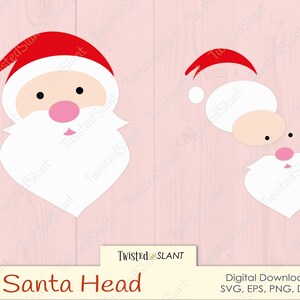Santa Claus Svg, Santa Claus Clipart, Santa Head Svg, Santa Claus Head ...