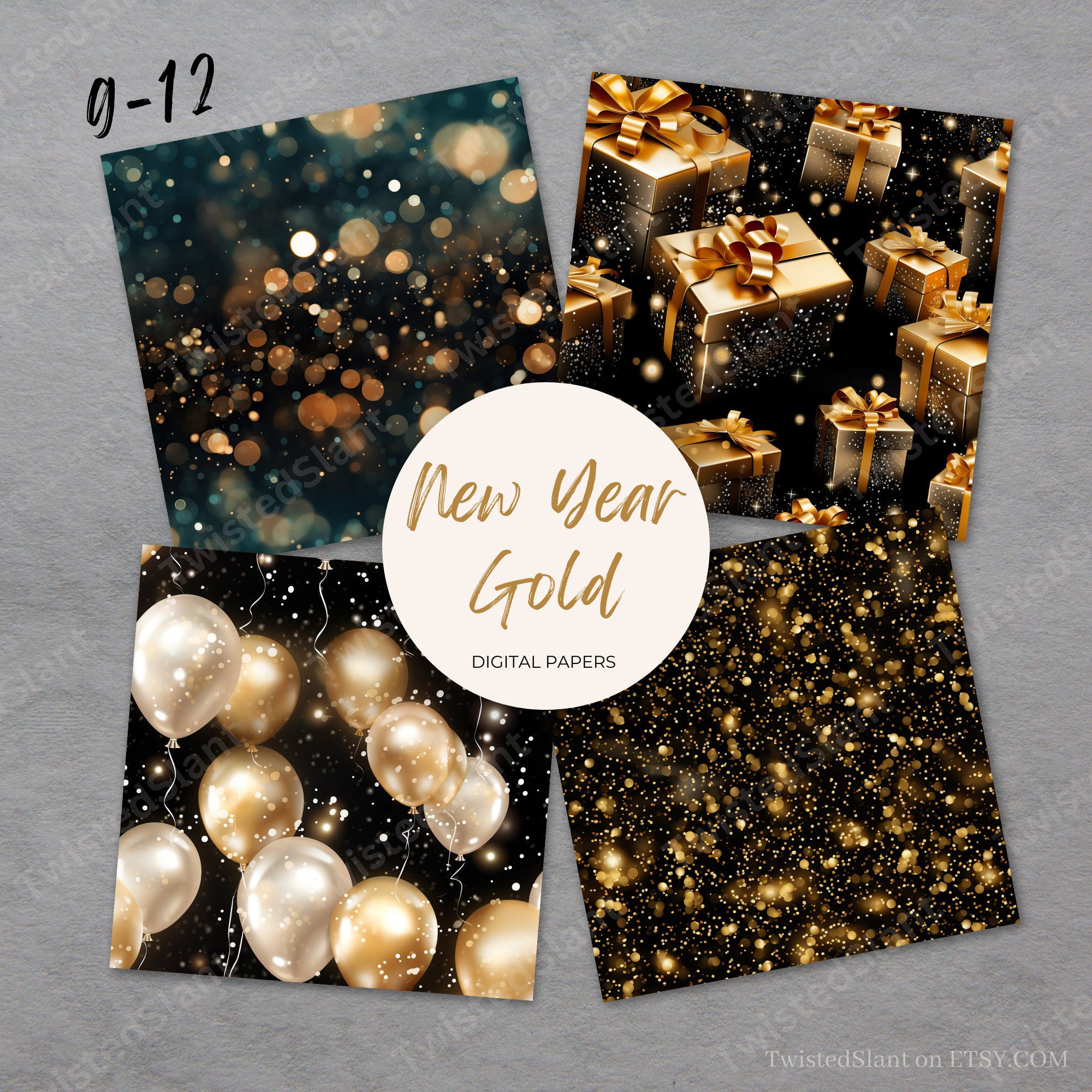 New Years Eve Seamless File | INSTANT DOWNLOAD | Glitter Backgrounds ...