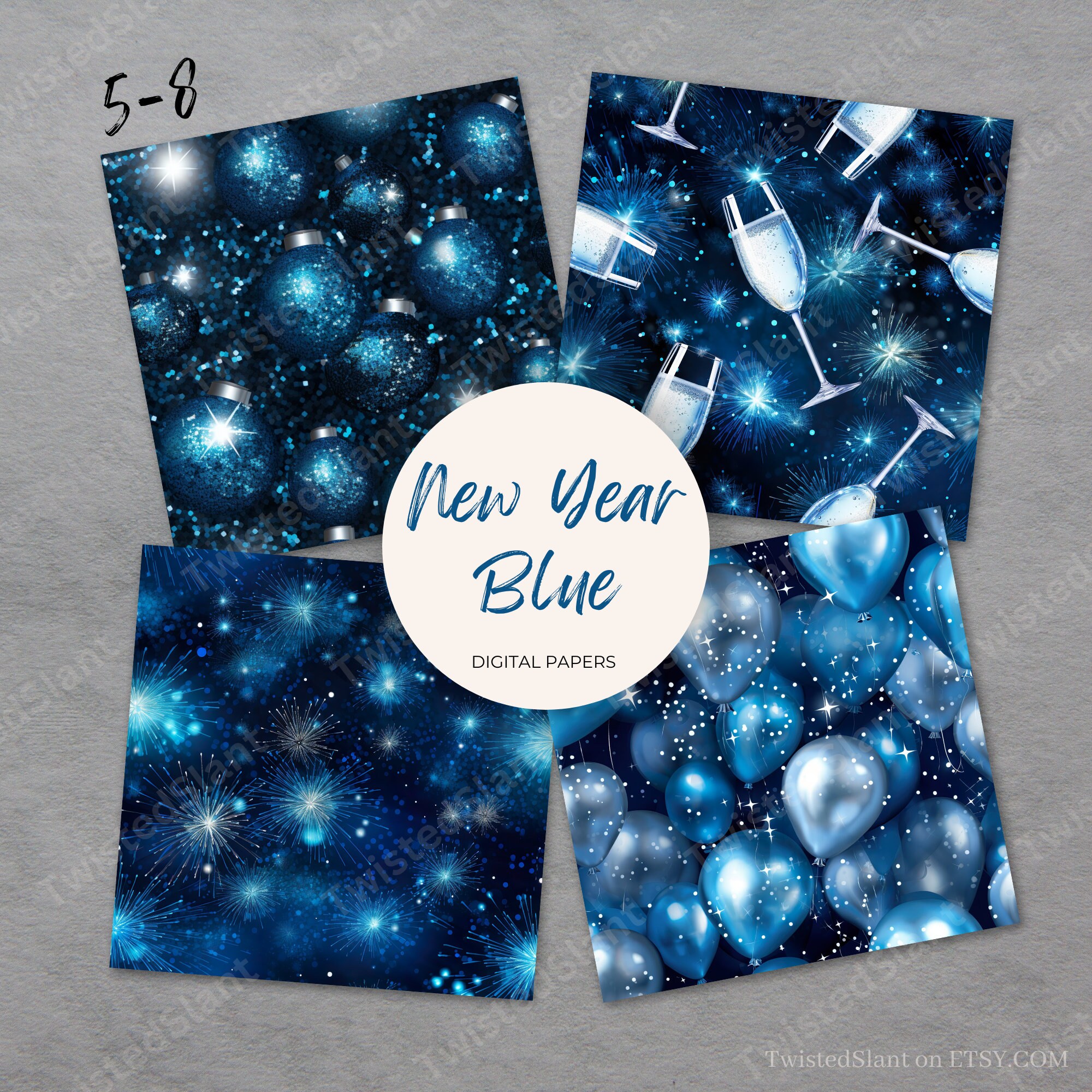 New Years Digital Paper Seamless INSTANT DOWNLOAD Glitter - Etsy