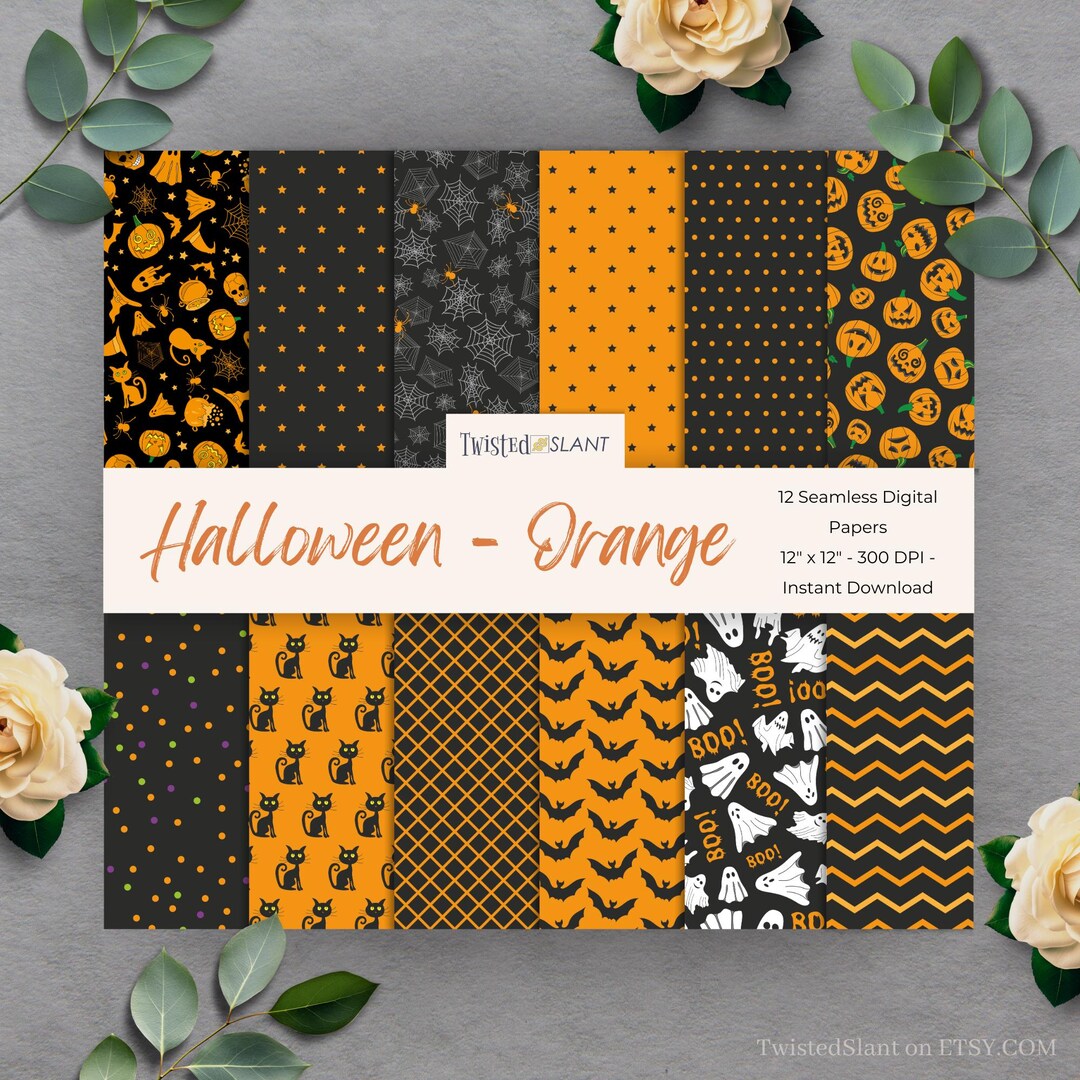 Halloween Digital Papers Seamless | INSTANT DOWNLOAD | Halloween Papers ...