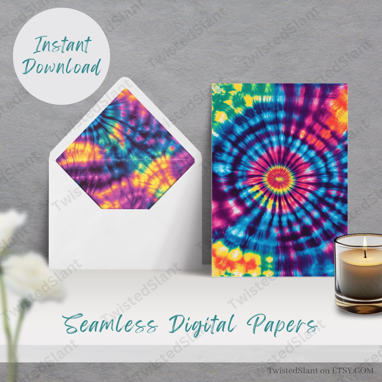 Tye Dye Digital Paper | INSTANT DOWNLOAD | Tie Dye Pattern | Tie and ...