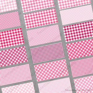 Pink Gingham Digital Paper | INSTANT DOWNLOAD | Gingham Pattern ...