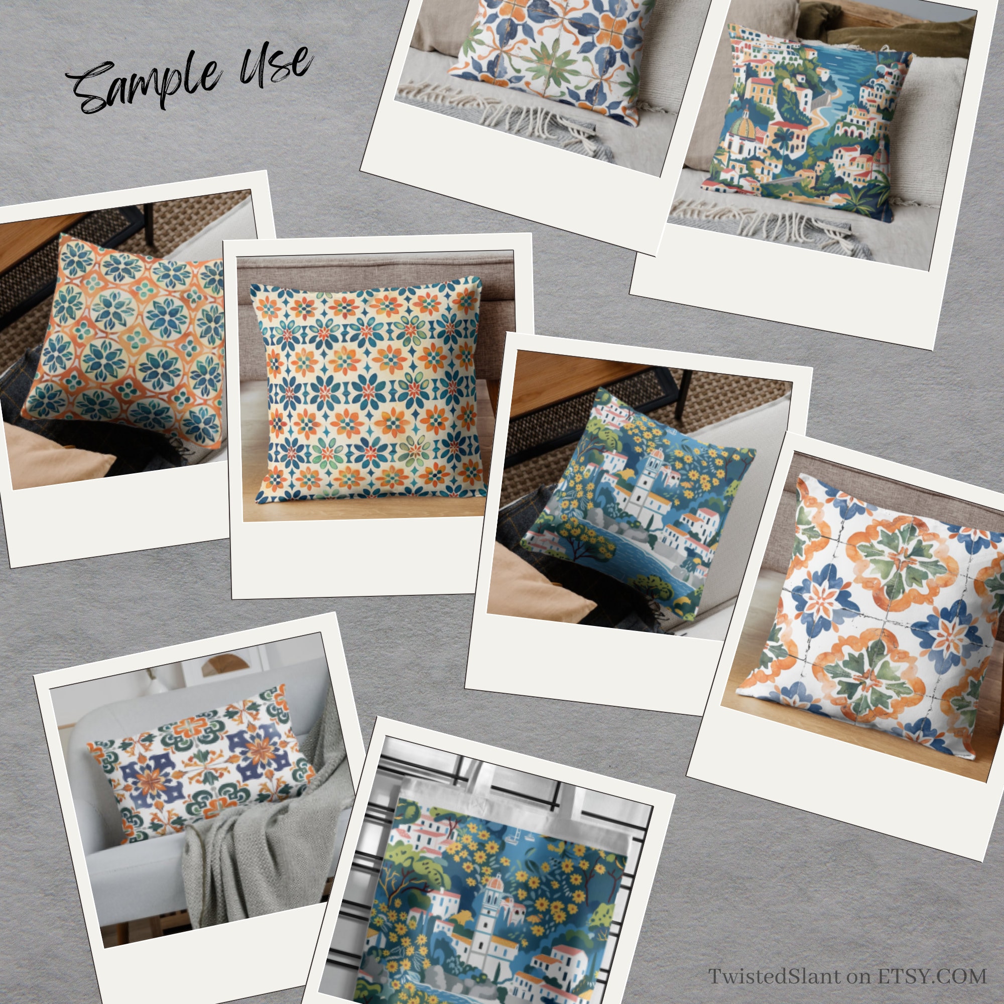 Amalfi Digital Paper | INSTANT DOWNLOAD | Mediterranean Tile | Amalfi ...