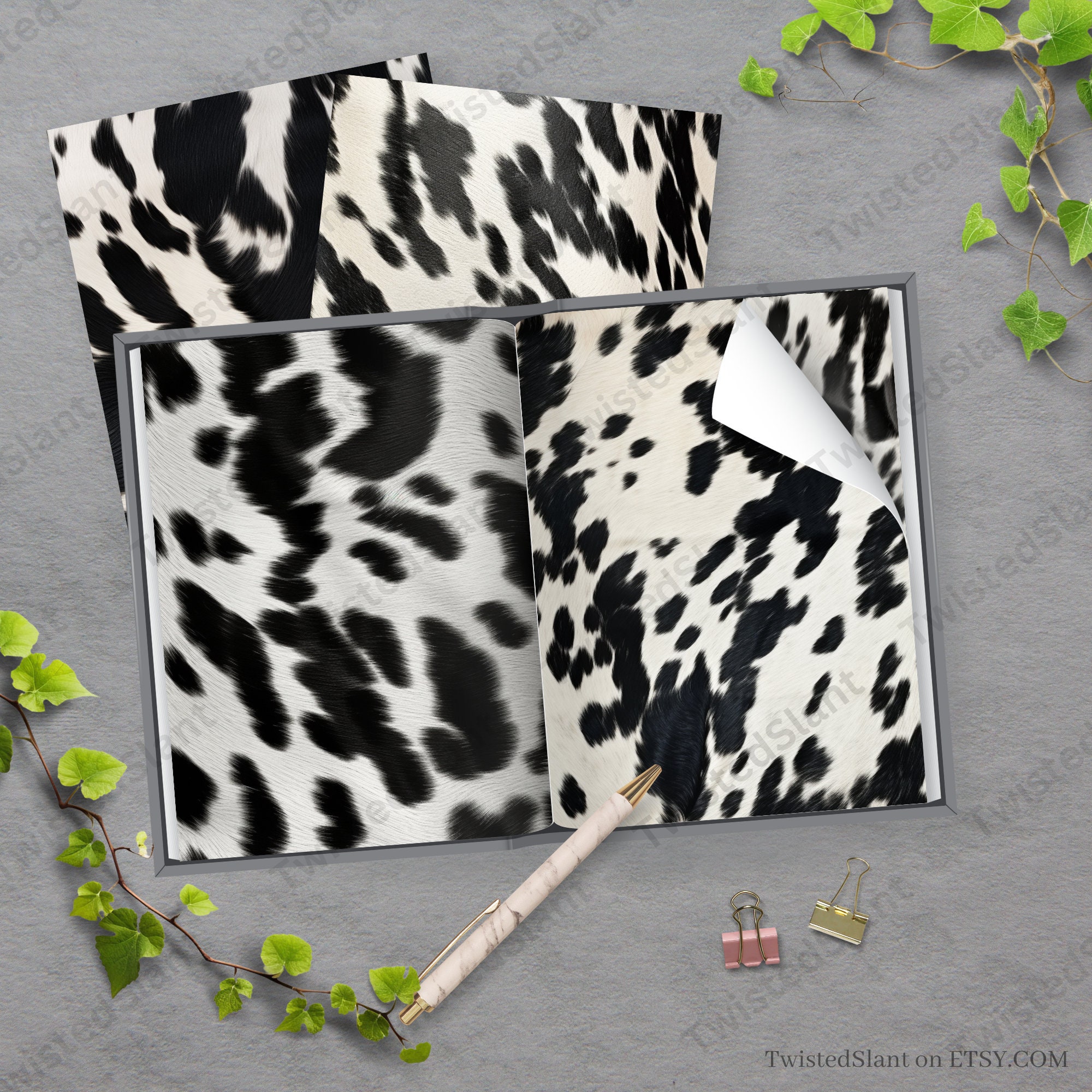 Cowhide Background Digital Paper INSTANT DOWNLOAD Cowhide Digital Paper ...