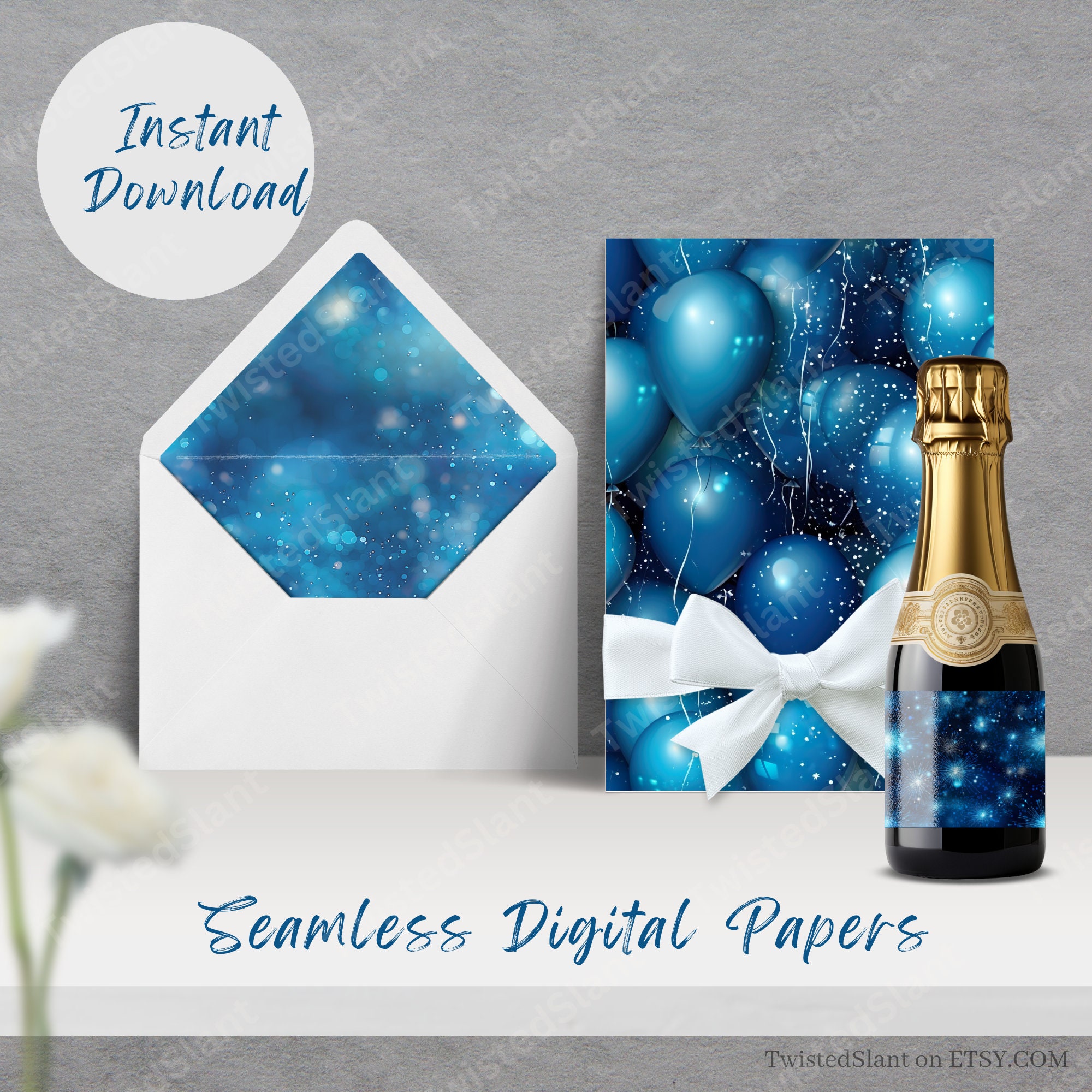 New Years Digital Paper Seamless INSTANT DOWNLOAD Glitter - Etsy