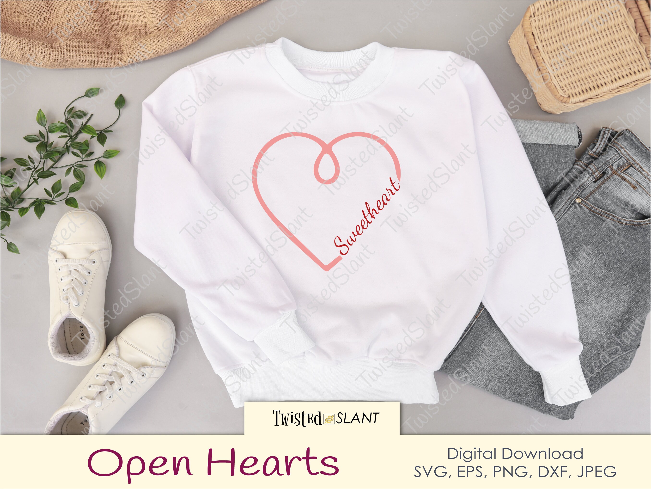Heart Svg Bundle, Open Heart Svg, Loveheart, Heart SVG, Heart DXF, Open ...
