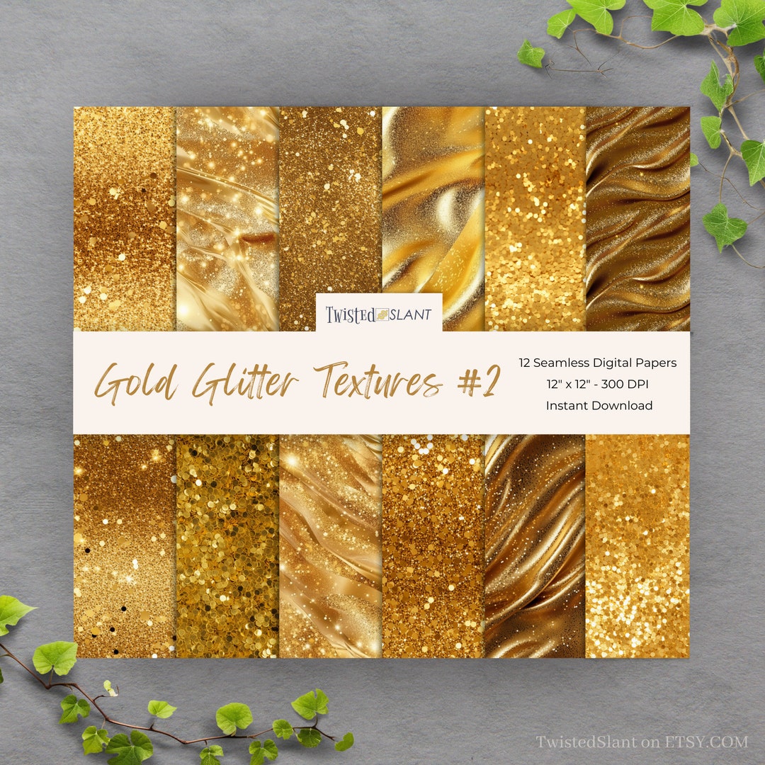 Gold Glitter Digital Paper Seamless Pattern| INSTANT DOWNLOAD | Gold ...