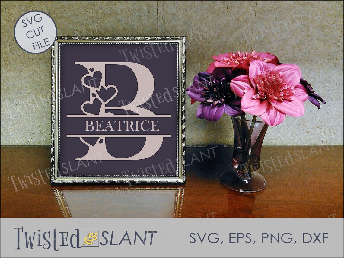 Letter B Split Letter Monogram Svg Modern Font Split - Etsy