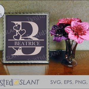 Letter B Split Letter Monogram Svg Modern Font Split - Etsy