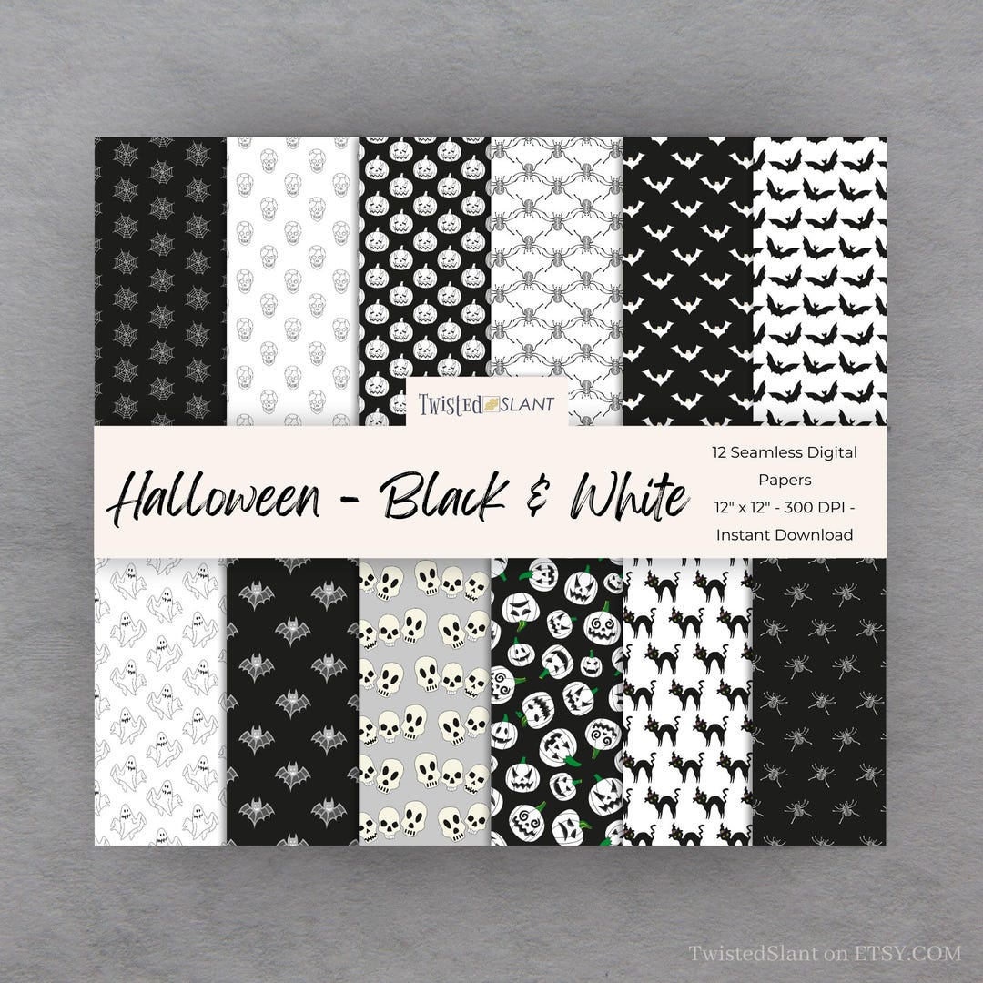 Halloween Digital Papers Seamless | INSTANT DOWNLOAD | Halloween Papers ...