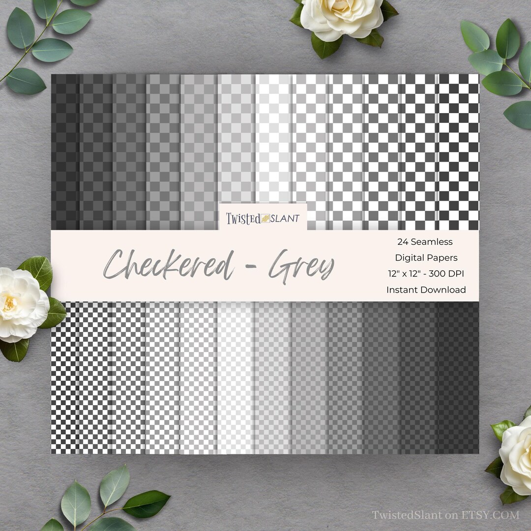 Checkered Digital Paper | INSTANT DOWNLOAD | Checkered Background ...
