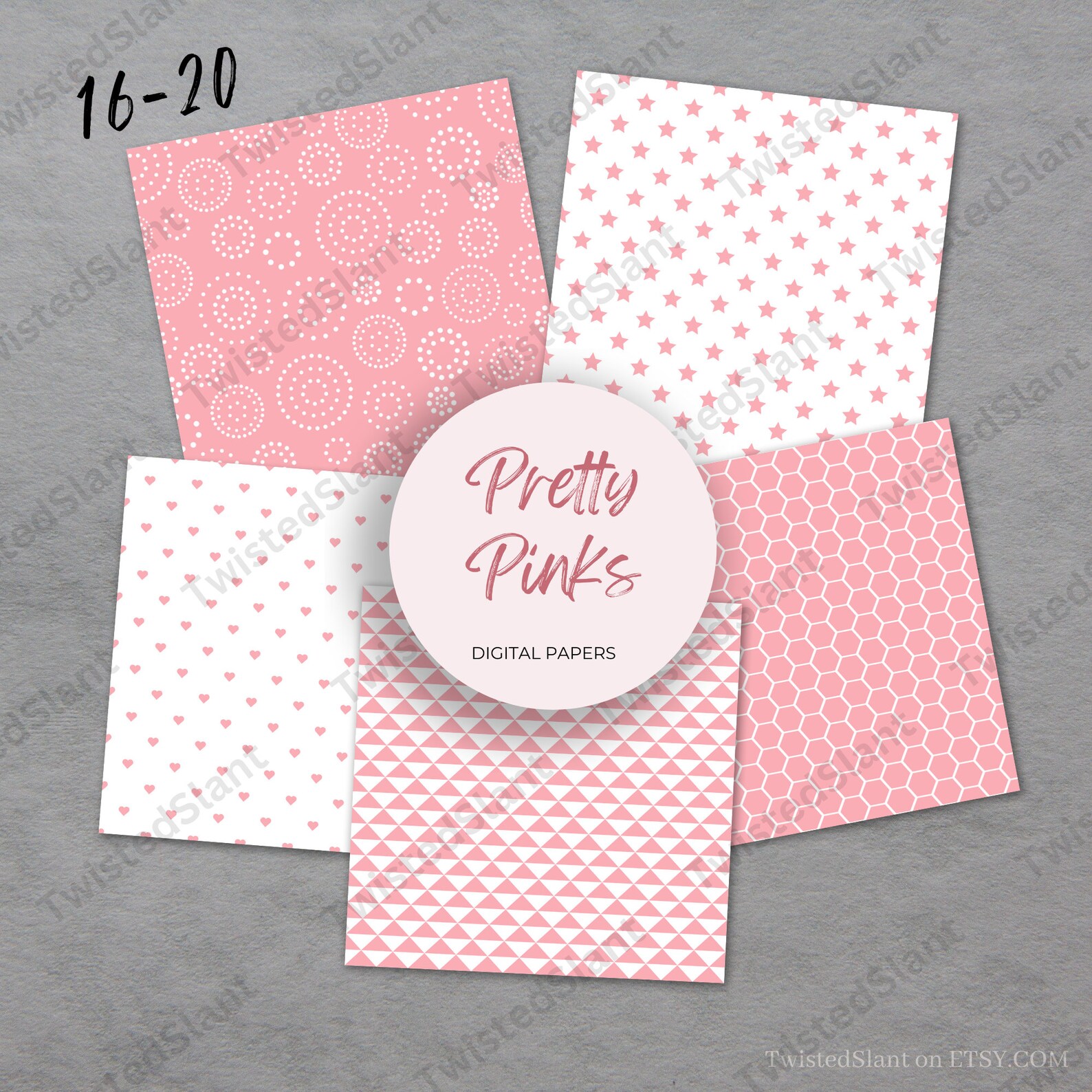 Pink Digital Paper INSTANT DOWNLOAD Seamless Papers Pink Junk Journal ...