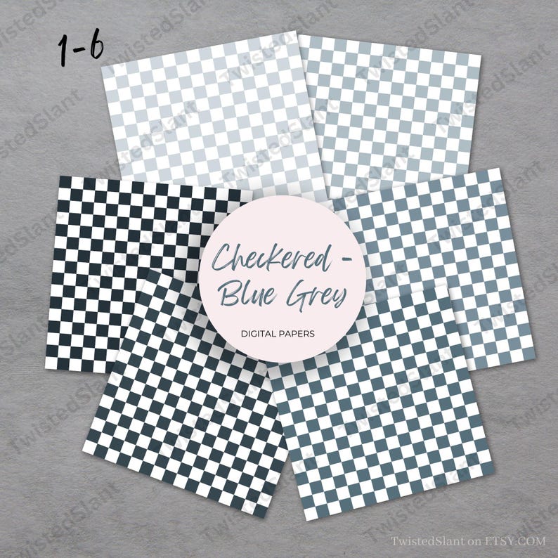 Checkered Digital Paper | INSTANT DOWNLOAD | Checkered Background ...