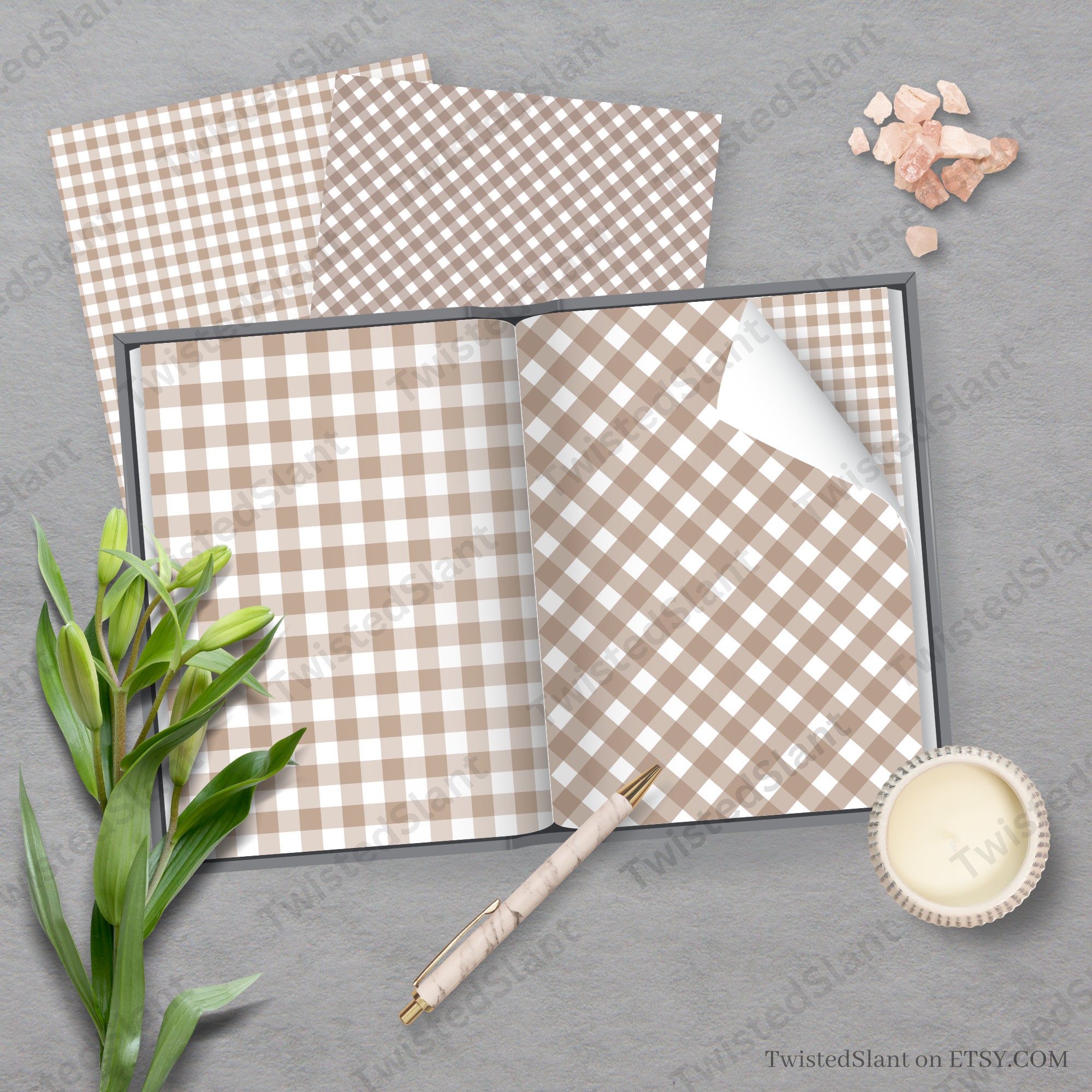 Gingham Digital Paper Pack INSTANT DOWNLOAD Gingham Pattern Gingham ...