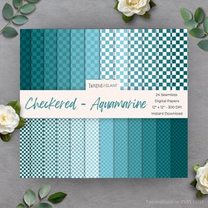 Checkered Digital Paper | INSTANT DOWNLOAD | Checkered Background ...