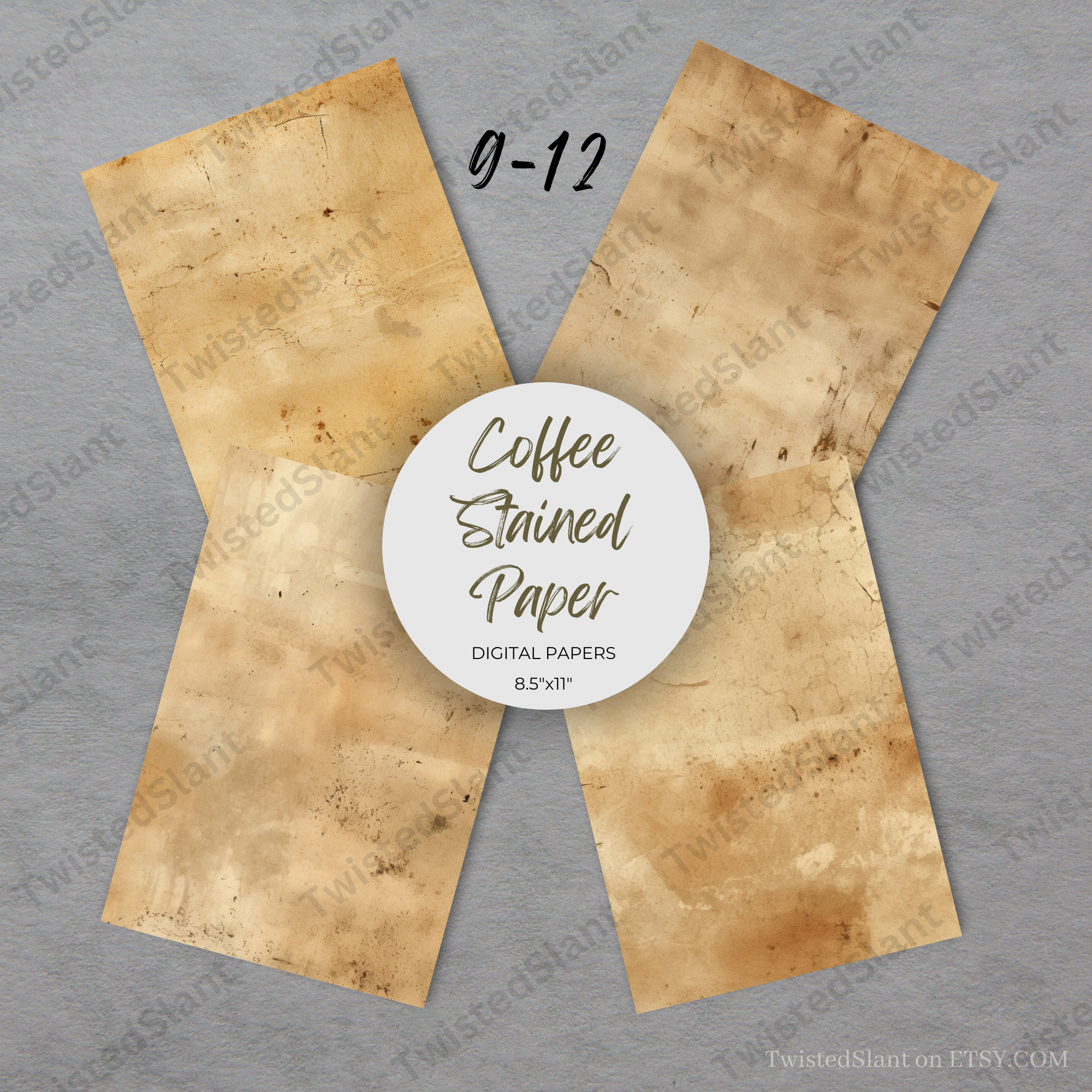 Coffee Tea Stain Paper Digital INSTANT DOWNLOAD Coffee - Etsy