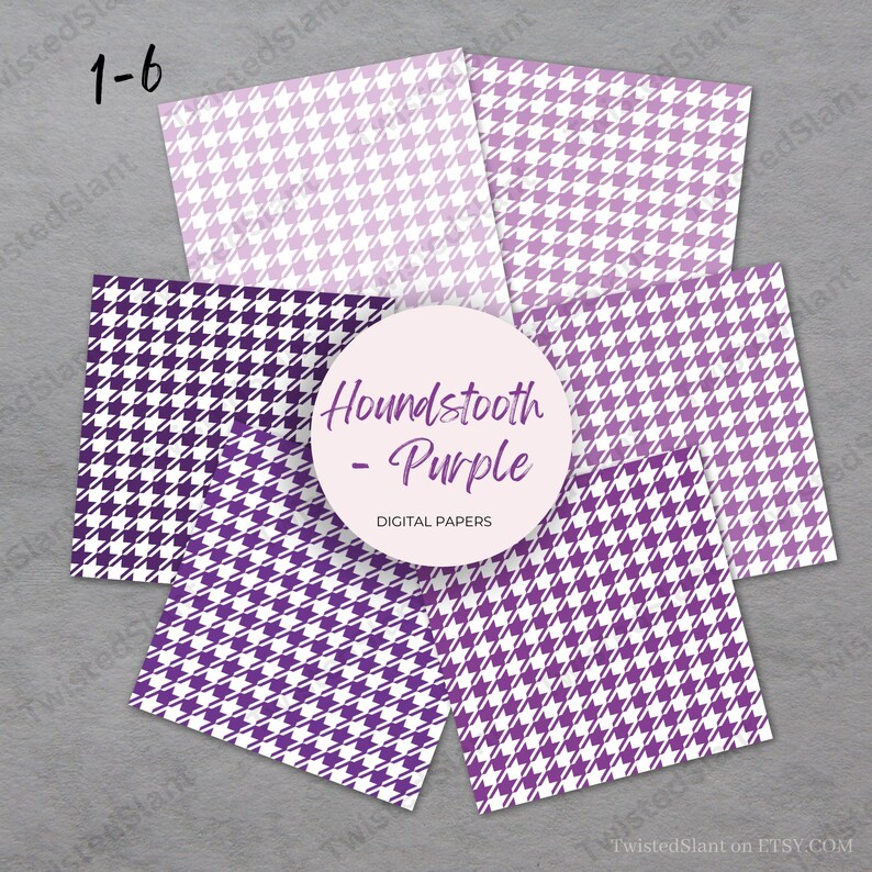 Houndstooth Digital Paper | INSTANT DOWNLOAD | Houndstooth Pattern ...