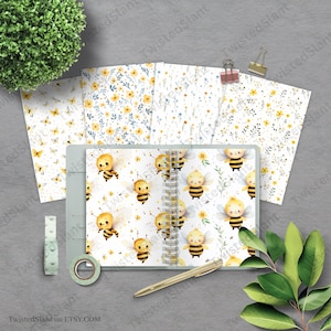 Honey Bee Digital Paper Seamless Pattern | INSTANT DOWNLOAD | Bee ...