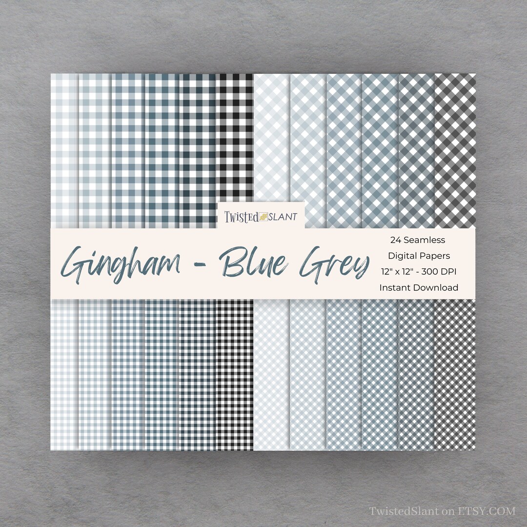 Gingham Digital Paper Pack | INSTANT DOWNLOAD | Gingham Pattern ...