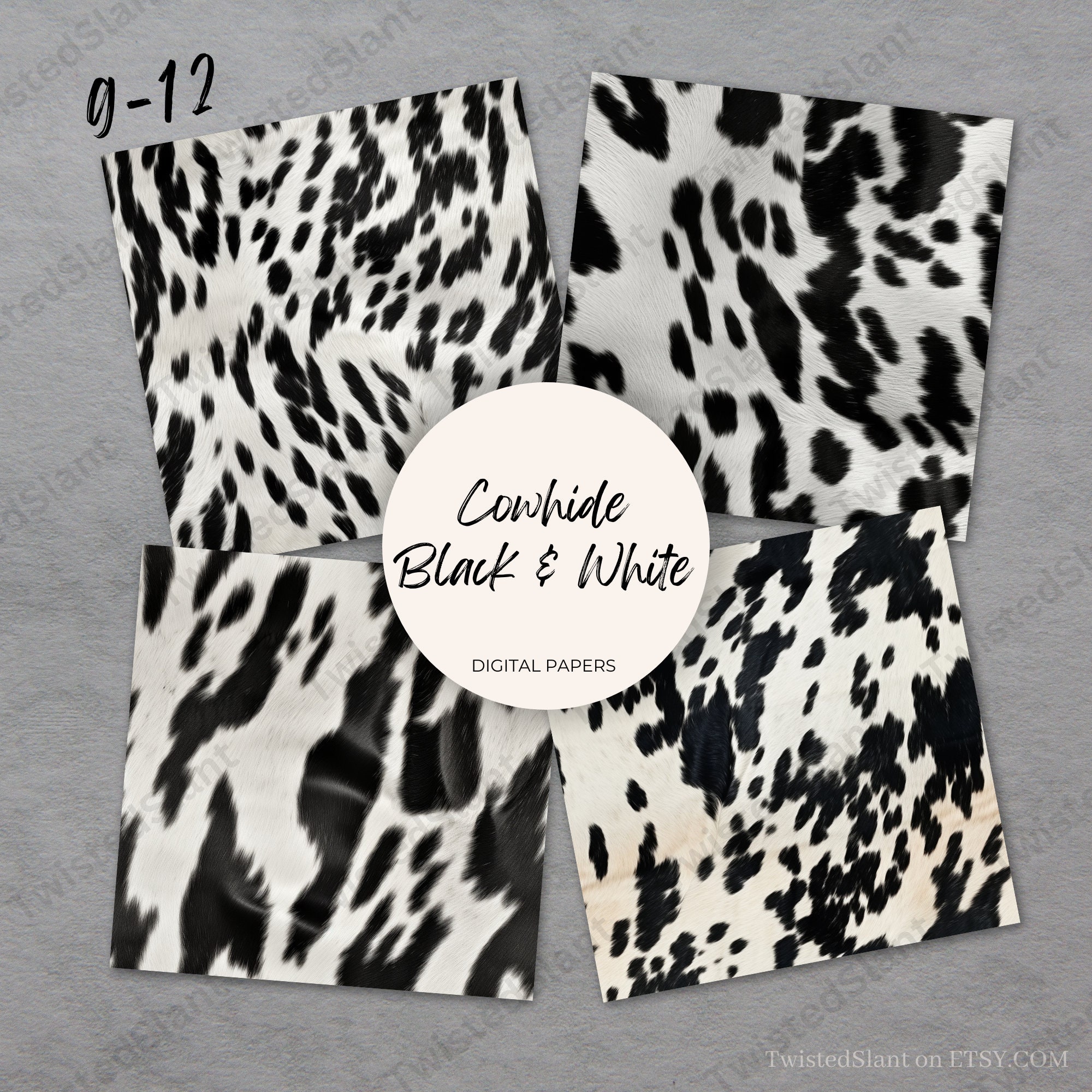 Cowhide Background Digital Paper INSTANT DOWNLOAD Western - Etsy