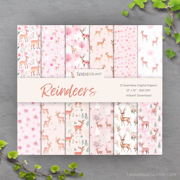 Pink Reindeer Download - Etsy