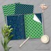 Navy and Green Geometric Digital Paper: Seamless Patterns (digital ...
