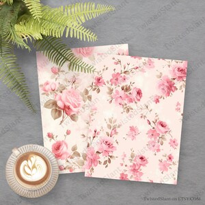 Vintage Shabby Victorian Rose Digital Paper | INSTANT DOWNLOAD | Shabby ...