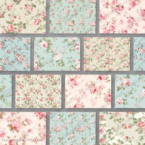 Vintage Shabby Victorian Rose Digital Paper | INSTANT DOWNLOAD | Shabby ...