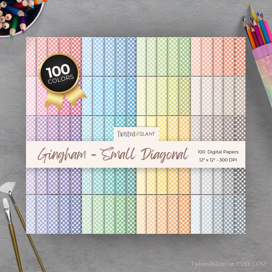 Gingham Digital Paper Pack | INSTANT DOWNLOAD | Gingham Digital Papers ...